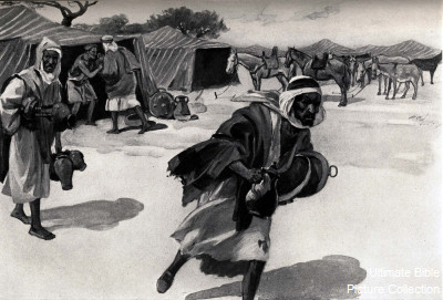 2 Kings 7 Bible Pictures: Lepers in Syria's camp